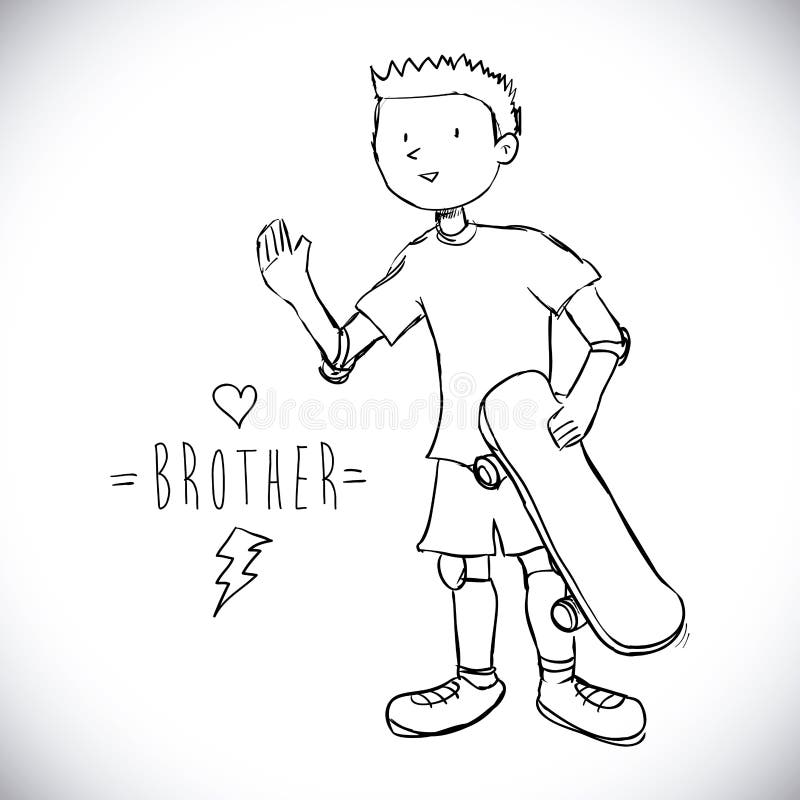 Diseño de Brother ilustración del vector. Ilustración de hombre - 43921110