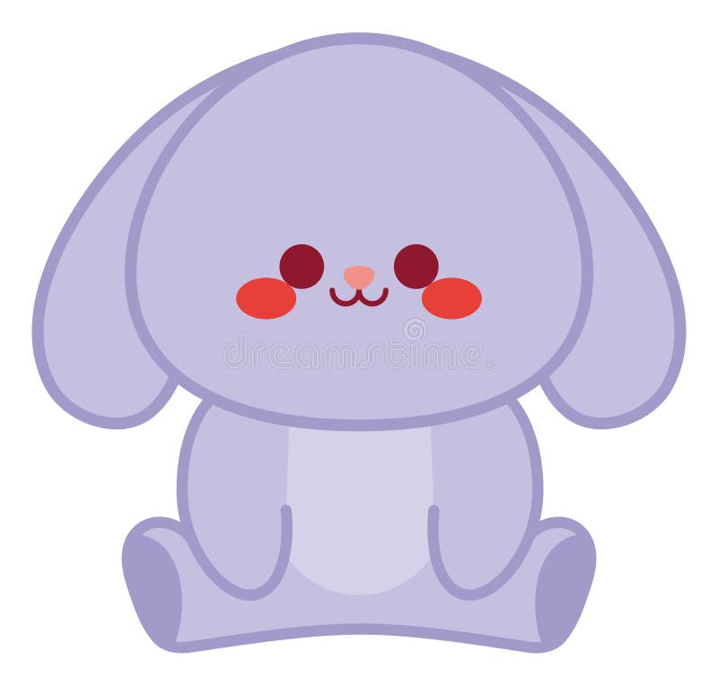 Diseño de conejo kawaii ilustración del vector. Ilustración de plano ...
