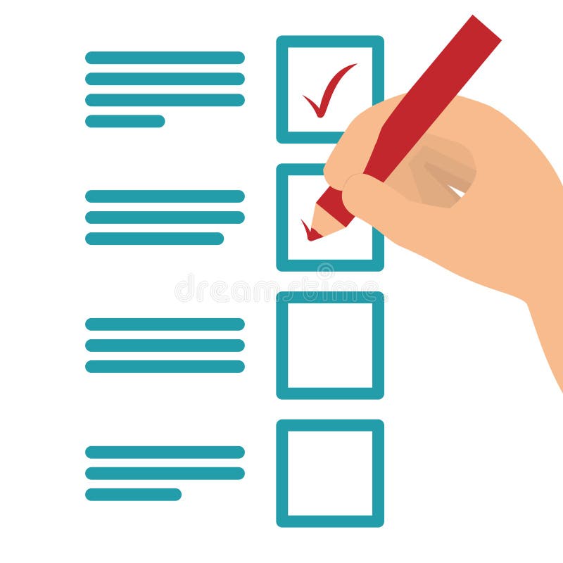 Diseño De Encuesta, Ejemplo Del Vector Ilustración del Vector ...