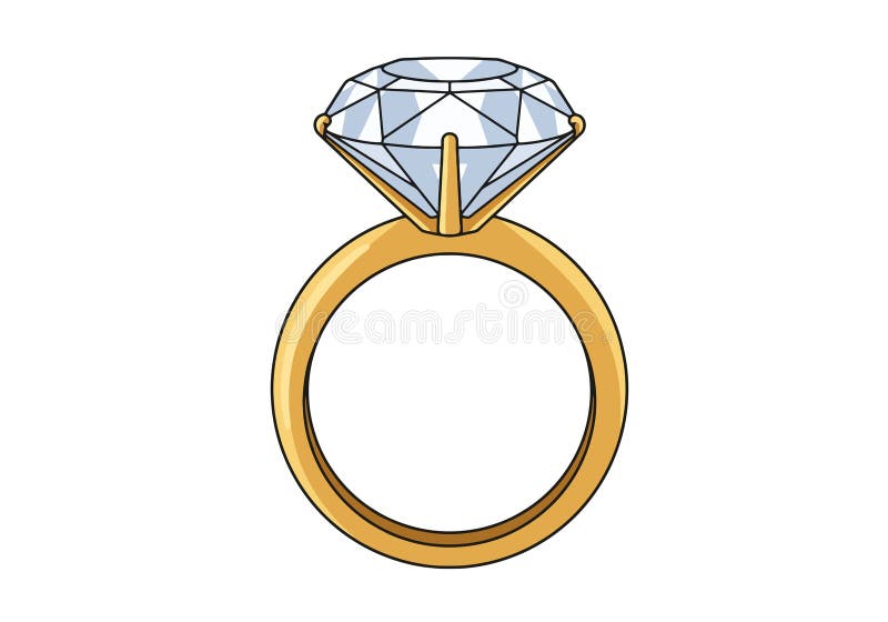 Clip Art Diamond Ring. imagen de archivo. Ilustración de gema - 360533383
