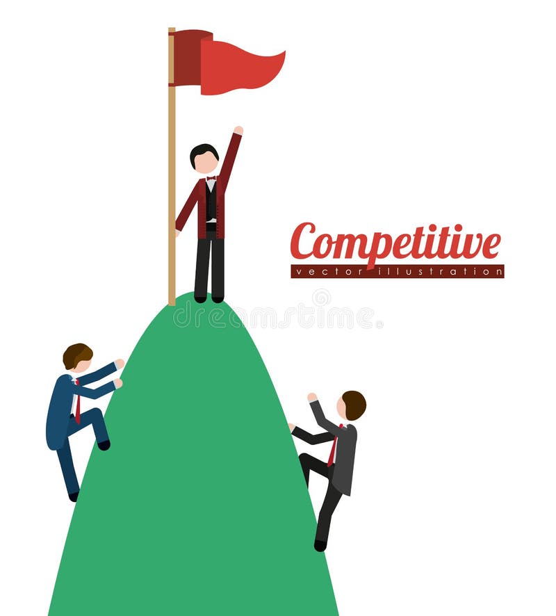 Diseño De La Competencia, Ejemplo Del Vector Ilustración del Vector ...