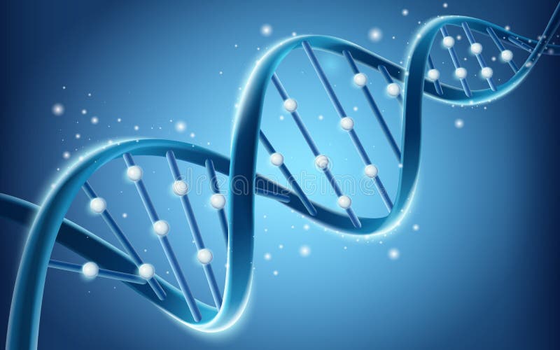 Estructura Helicoidal De La DNA Stock de ilustración - Ilustración de ...