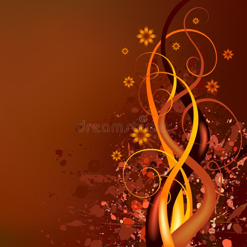 Diseño de la flor de Brown ilustración del vector. Ilustración de ...