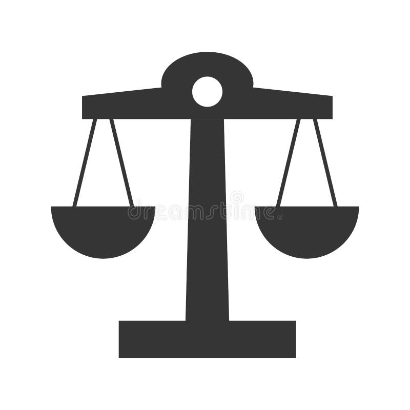 Diseño De La Ley Icono De La Balanza Stock de ilustración - Ilustración ...