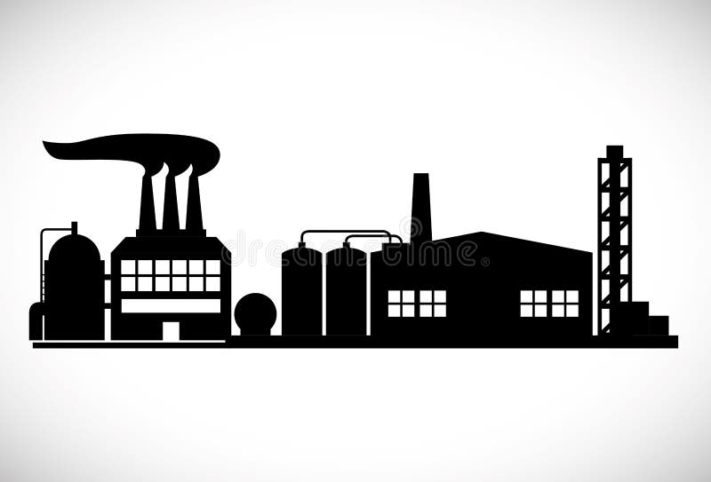 Diseño De La Planta Industrial Ilustración del Vector - Ilustración de ...