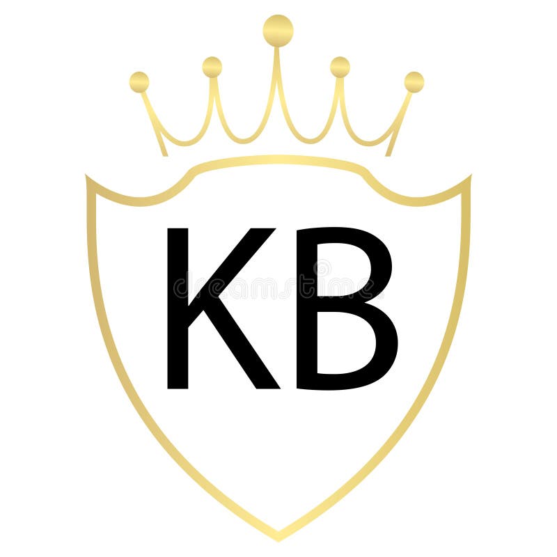 Diseño De Logo De Letras Kb Con Estilo Simple Ilustración del Vector ...