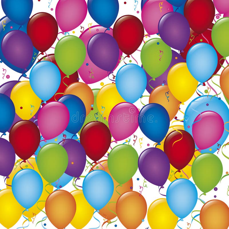 Diseño de los globos ilustración del vector. Ilustración de helio ...