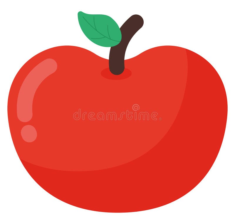 Diseño de manzana roja ilustración del vector. Ilustración de planta ...