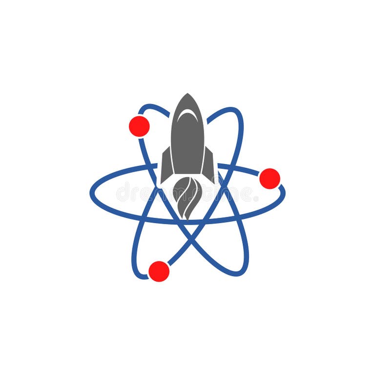 Diseño De Rocket Science Atom Logo Icon Ilustración del Vector ...
