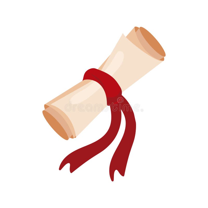 Diseño De Rollo De Diploma De Graduación Ilustración del Vector ...