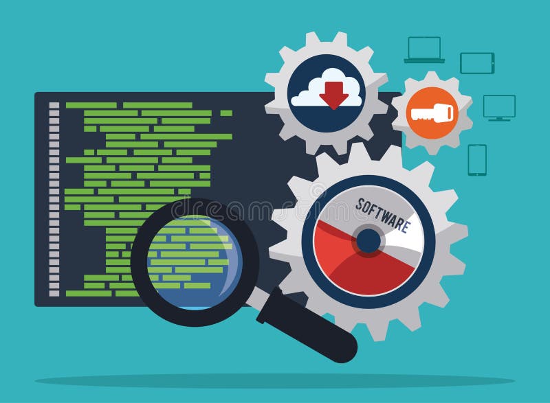 Diseño de software ilustración del vector. Ilustración de concepto ...