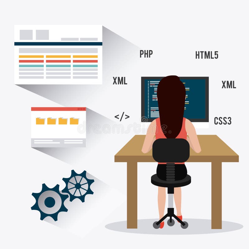 Diseño de software stock de ilustración. Ilustración de nube - 62258049