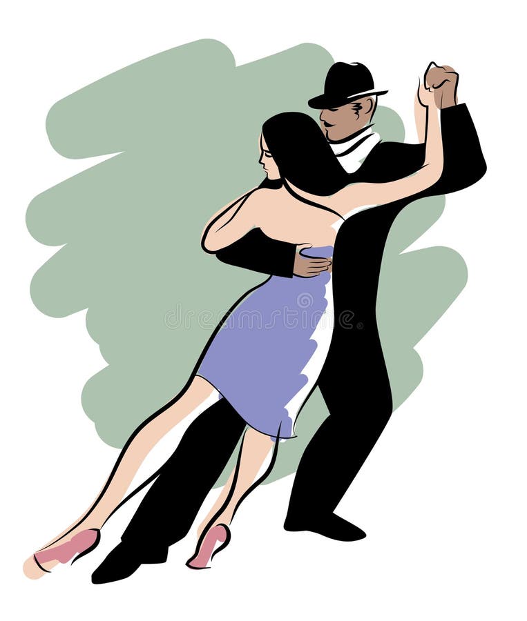 Danza Del Tango Aislada: Diseño De Tango Joven Del Baile De Los Pares ...