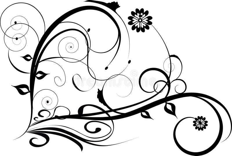 Diseño decorativo negro ilustración del vector. Ilustración de ...