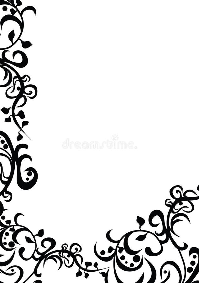 Diseño decorativo negro ilustración del vector. Ilustración de ...