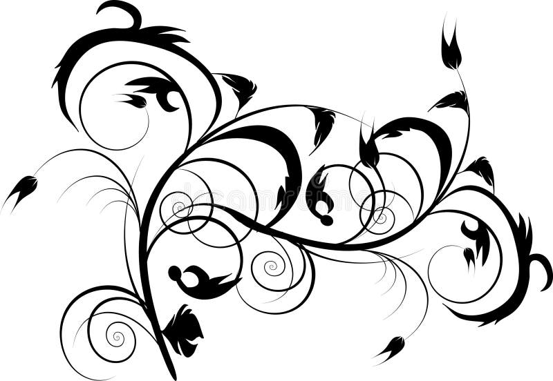 Diseño decorativo negro ilustración del vector. Ilustración de ...