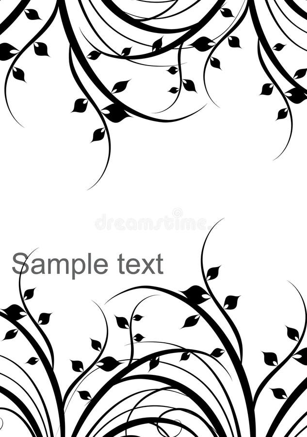 Diseño decorativo negro ilustración del vector. Ilustración de ...