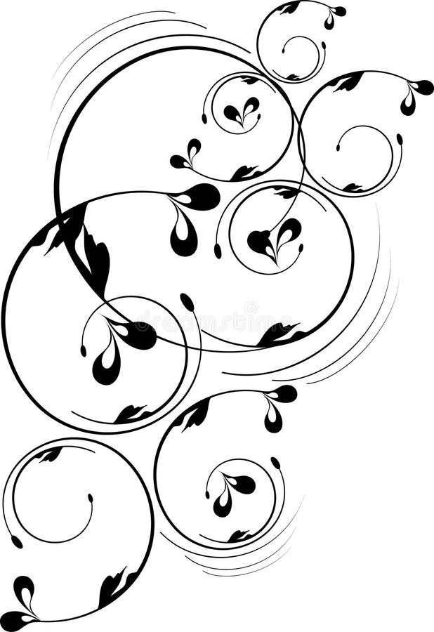 Diseño decorativo negro ilustración del vector. Ilustración de ...