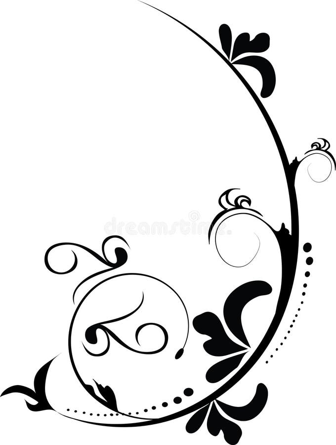 Diseño decorativo negro ilustración del vector. Ilustración de ...