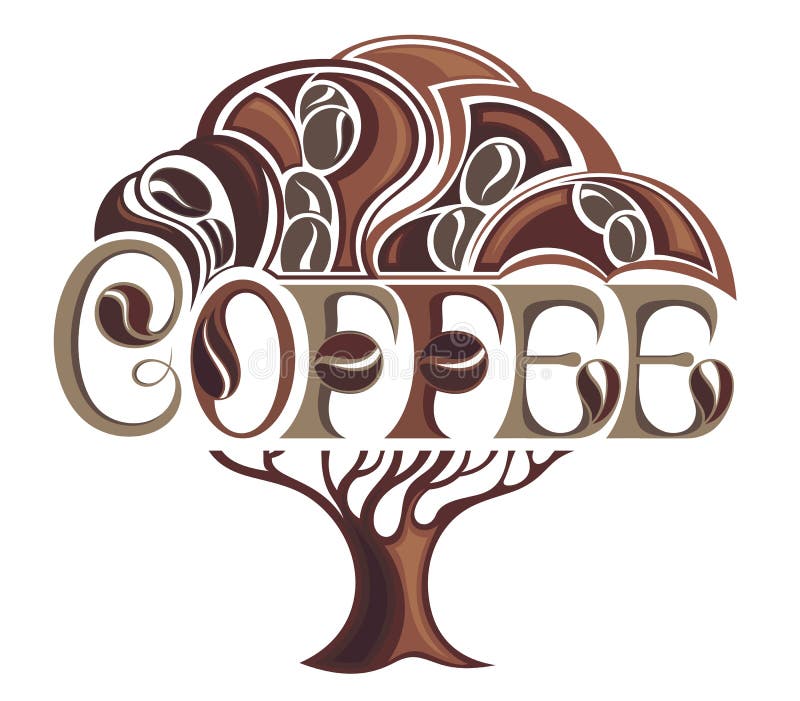 Diseño del cafeto ilustración del vector. Ilustración de fondo - 39087648