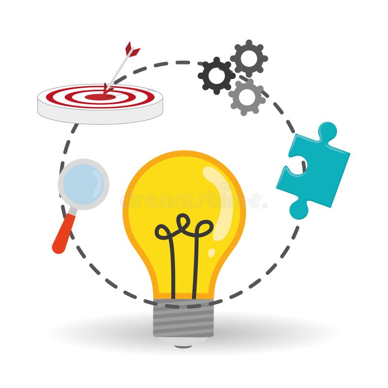 Diseño Del Icono De La Solución, Ejemplo Del Vector Ilustración del ...