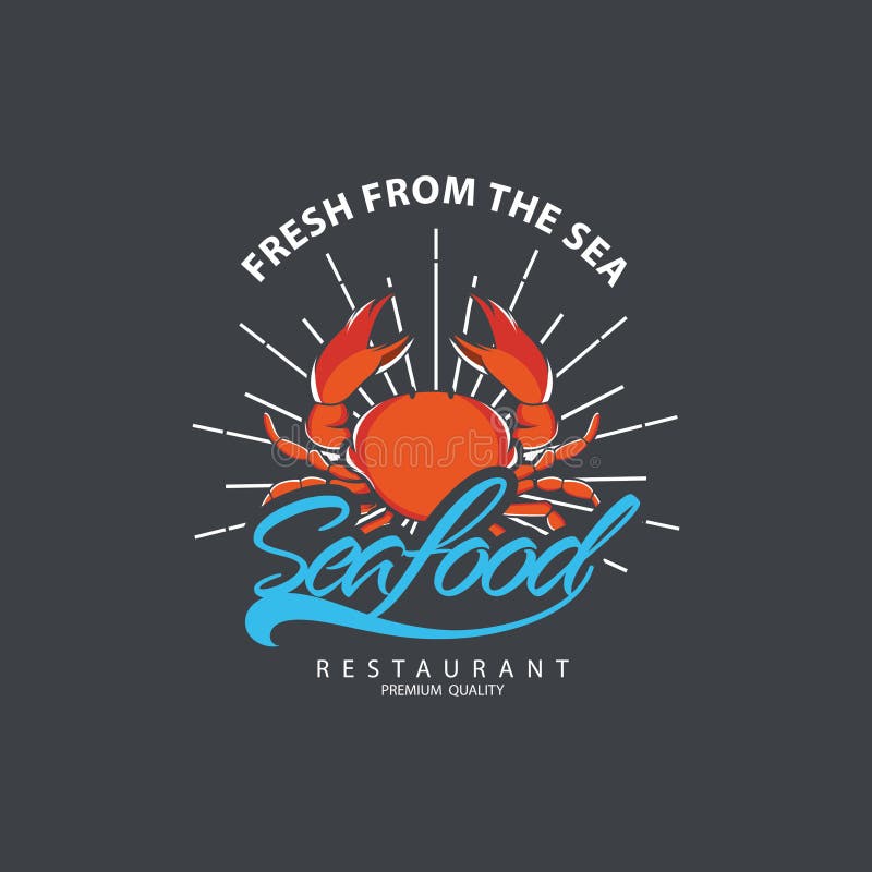 Diseño Del Logotipo De Los Mariscos Ilustración del Vector ...