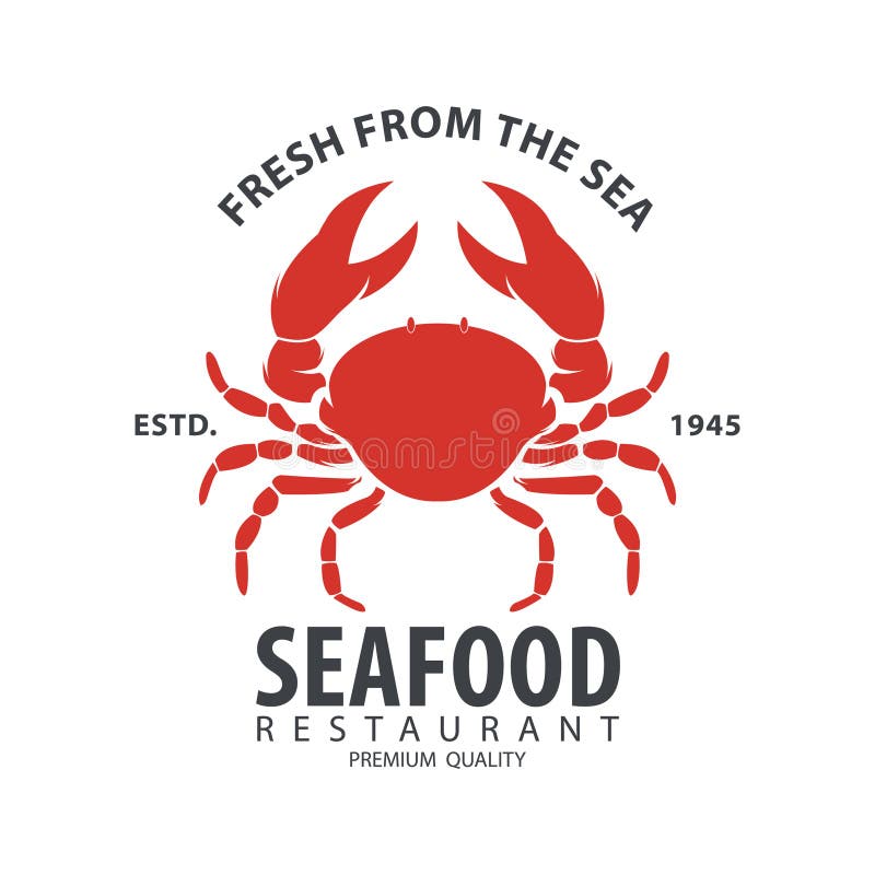 Diseño Del Logotipo De Los Mariscos Ilustración del Vector ...