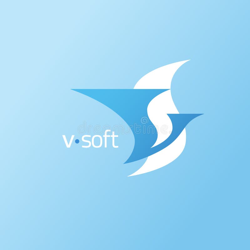Diseño Del Logotipo Del Vector De VSoft Fotografía editorial ...