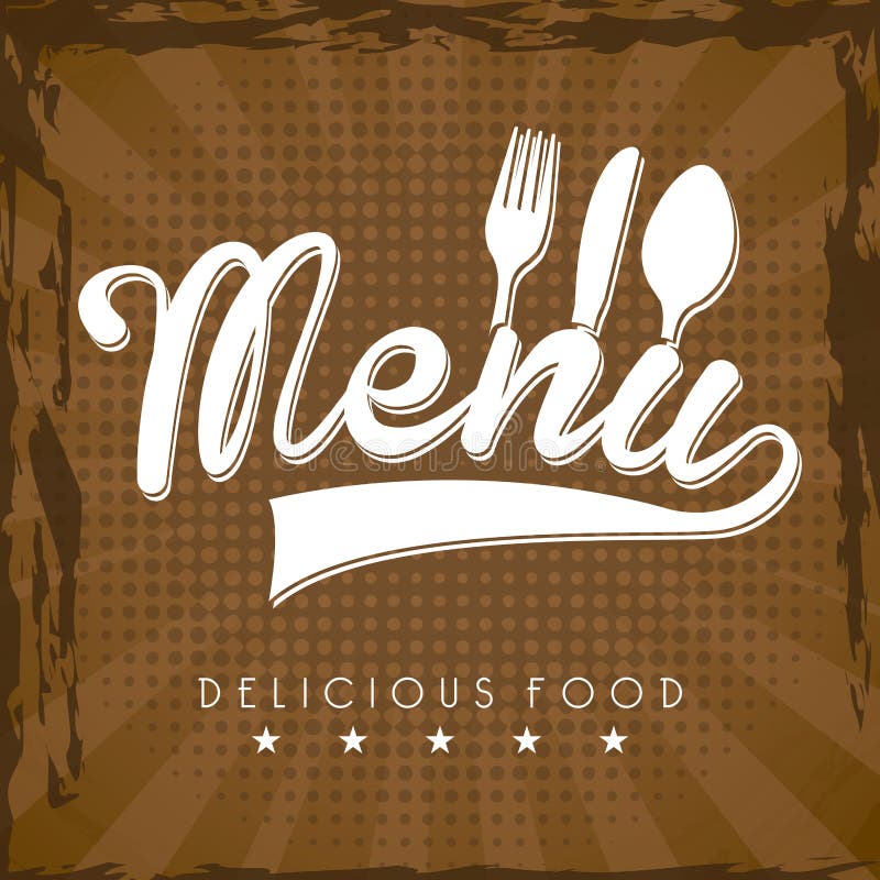 Menú Del Restaurante Con Las Letras Modificadas 3 Ilustración del ...