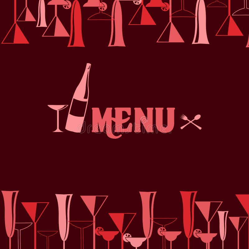 Diseño Del Menú De La Barra Ilustración del Vector - Ilustración de ...