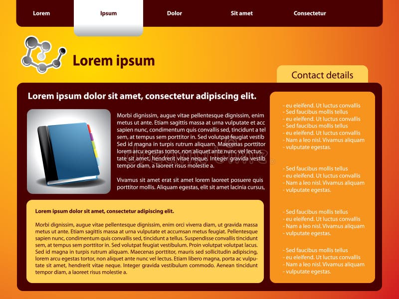 Diseño Del Modelo Del Web Page Ilustración del Vector - Ilustración de ...