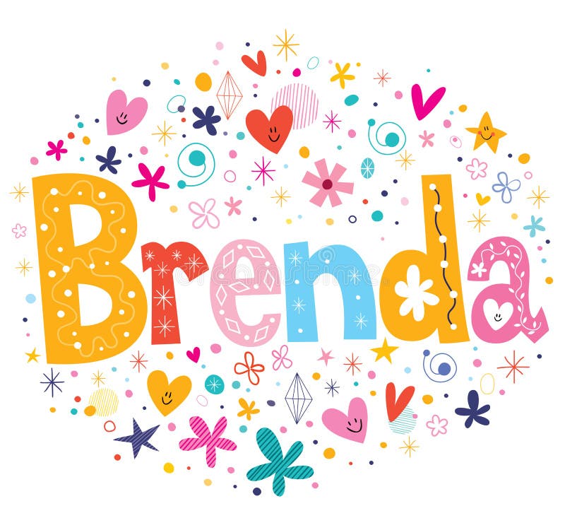 Diseño Del Nombre De Brenda Ilustración del Vector - Ilustración de ...