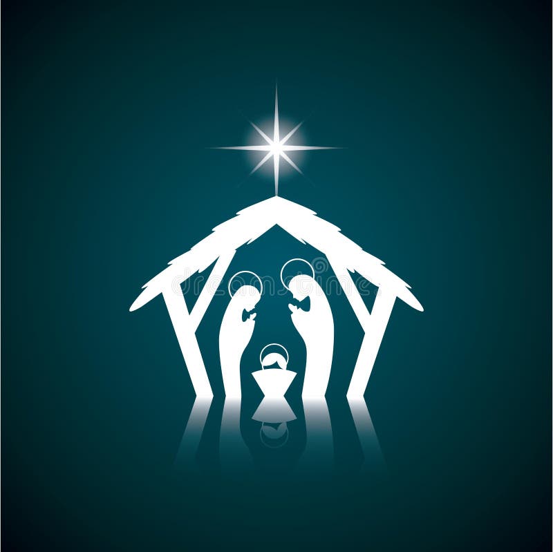 Diseño del pesebre ilustración del vector. Ilustración de inmoralidad ...