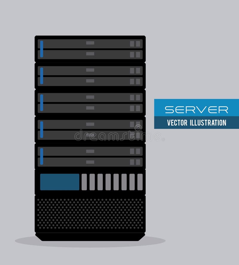 Diseño del servidor ilustración del vector. Ilustración de servidor ...