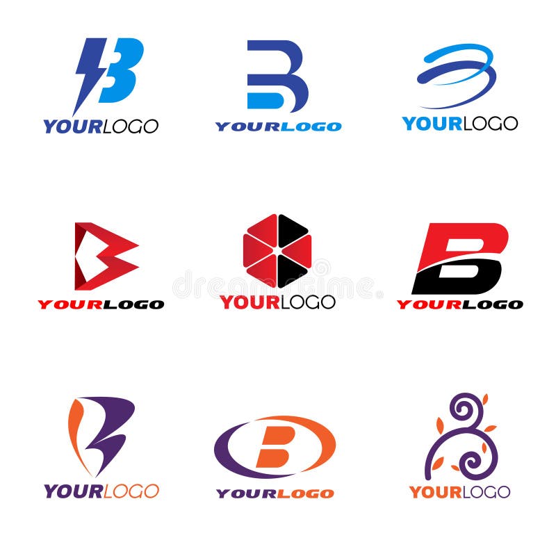 Diseño Determinado Del Vector Del Logotipo De La Letra B Ilustración ...