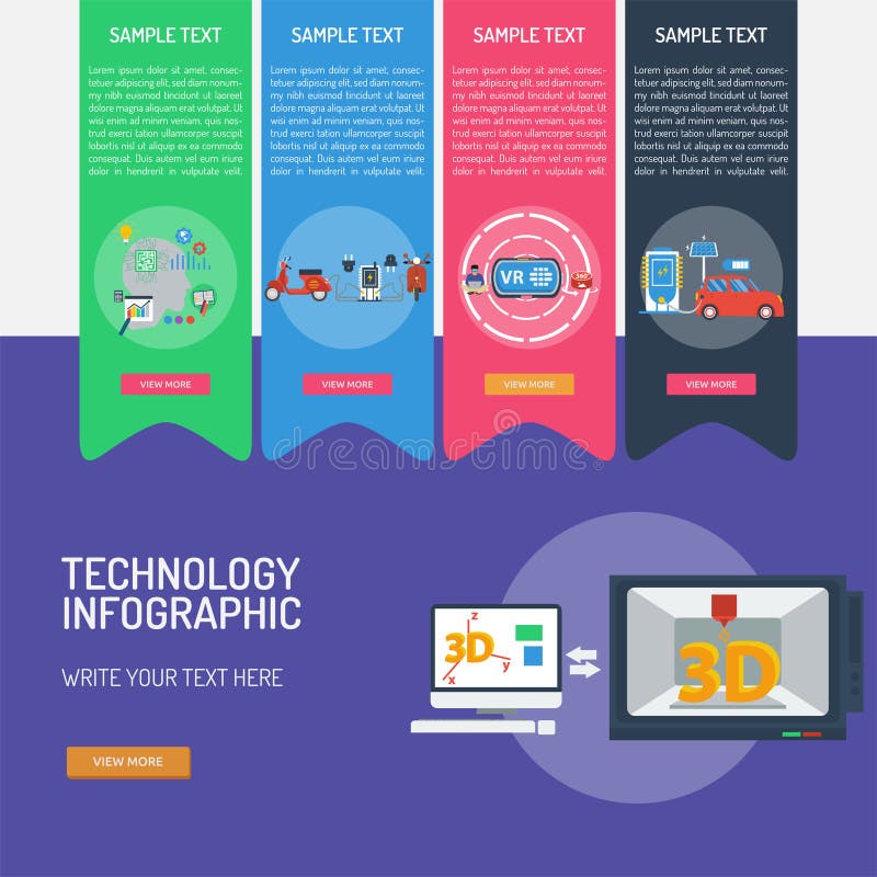Diagrama De Infographic De La Realidad Virtual Ilustración del Vector ...