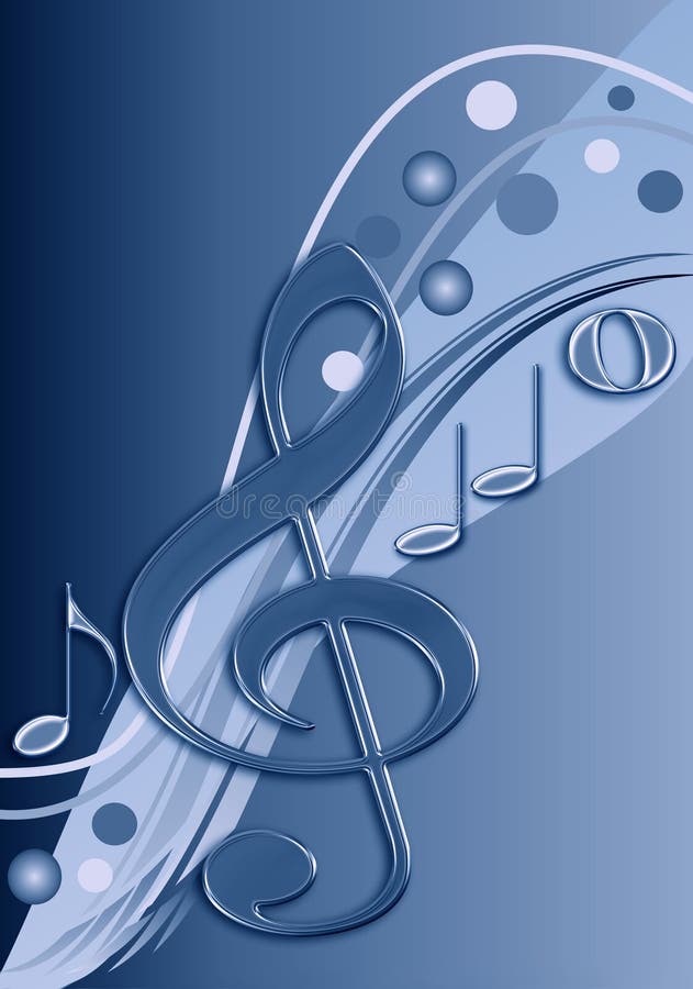 Notas Musicales Azules Ilustraciones Stock, Vectores, Y Clipart ...