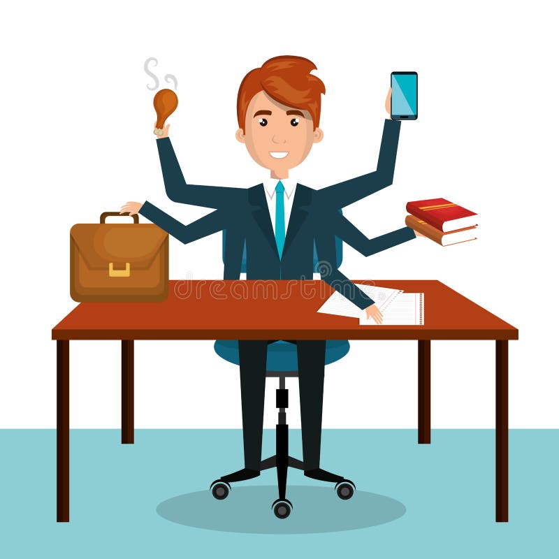 La Mano Ocupada De La Persona Ahorra Los Relojes De Tiempo Ilustración ...