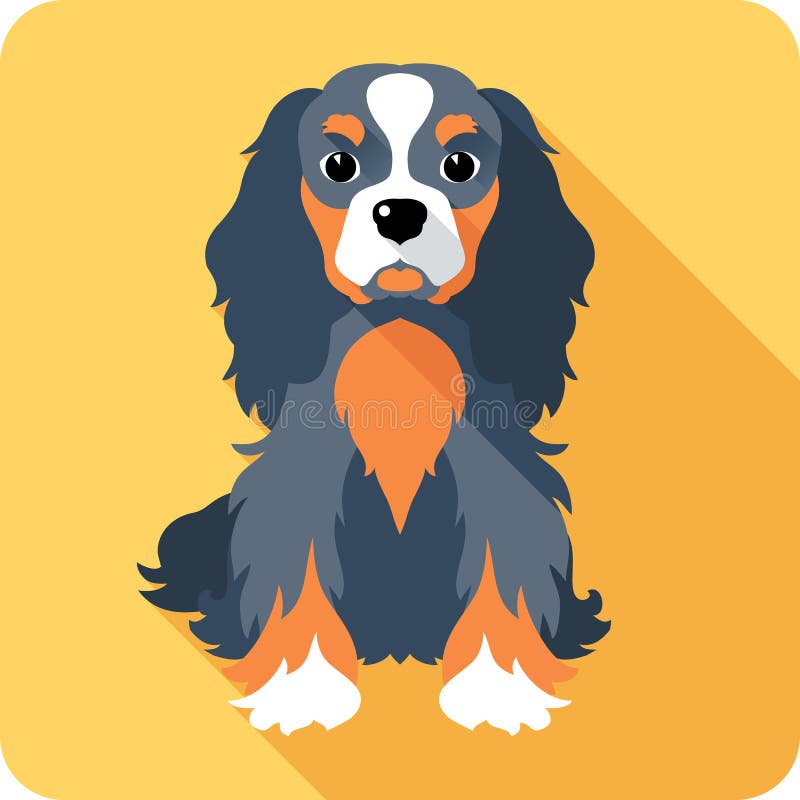 Diseño Plano Del Icono Del Perro Ilustración del Vector - Ilustración ...