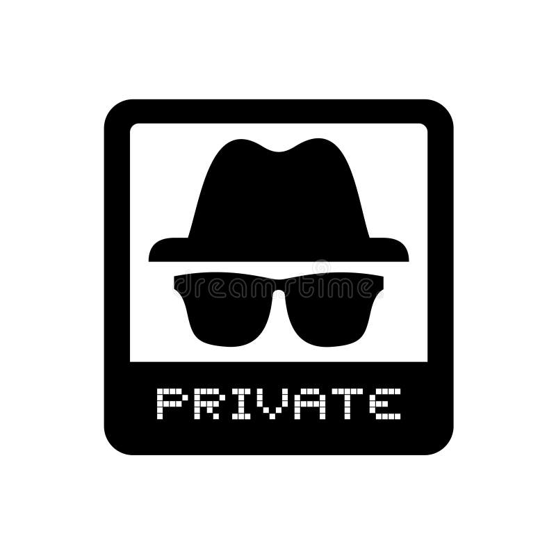 Símbolo privado ilustración del vector. Ilustración de ocultado - 89782314