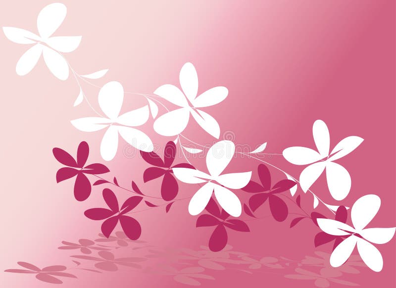 Diseño Rosado Del Vector De La Flor Ilustración del Vector ...