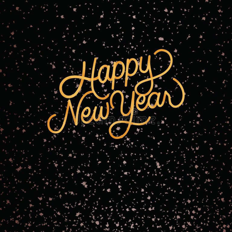 Happy New Year Celebration Poster Card Greetings Greeting Stock ...