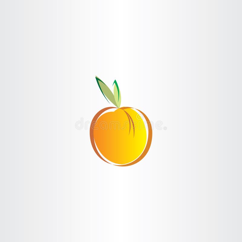 Diseño Vectorial De Logotipo De Durazno Ilustración del Vector ...