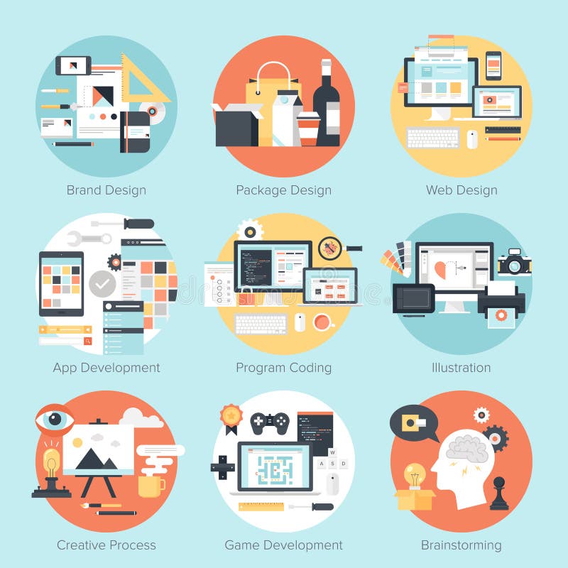 Diseño web y desarrollo ilustración del vector. Ilustración de concepto ...