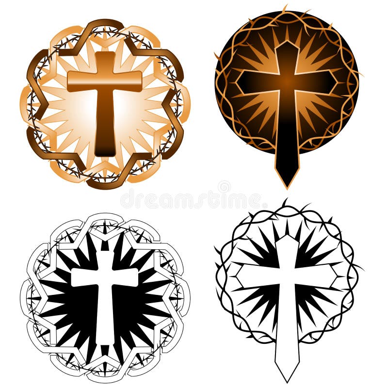 Diseños de la cruz ilustración del vector. Ilustración de icono - 13207917