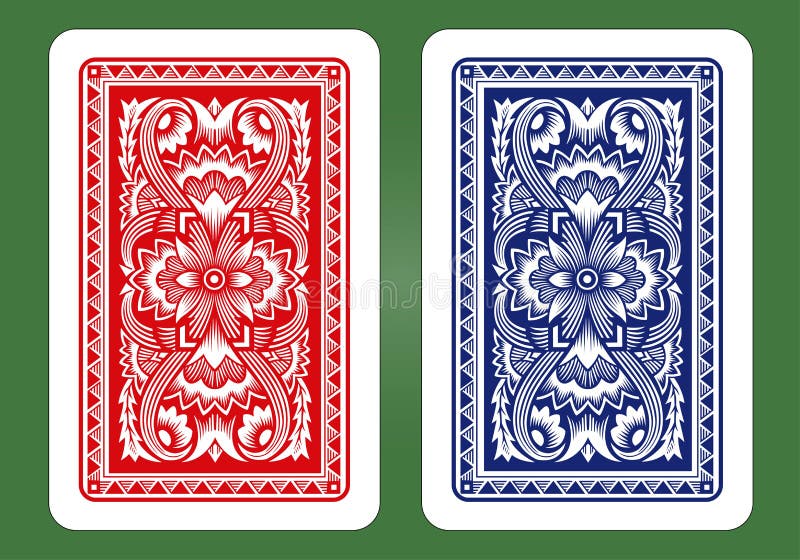 Diseños De La Parte Posterior De Naipe Ilustración del Vector ...