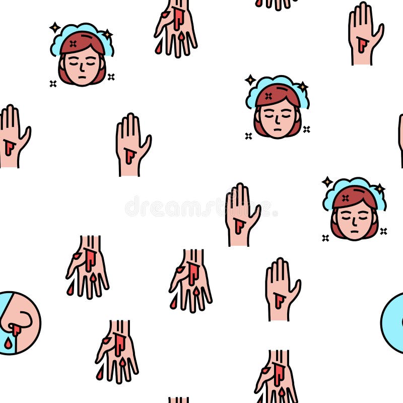 Disease Health Problem Vector Seamless Pattern Stock Vector ...