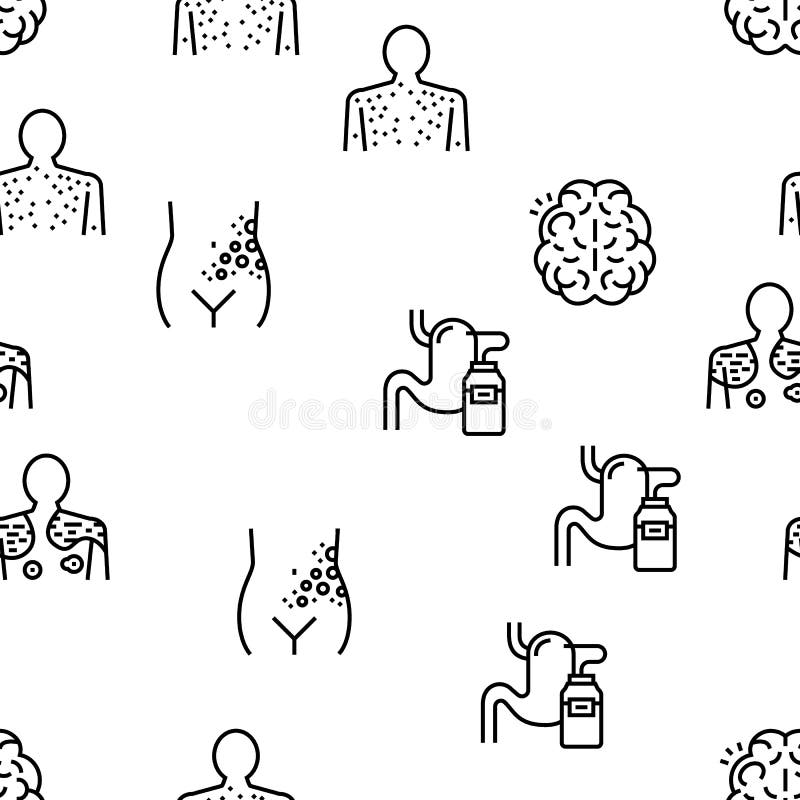 Disease Health Problem Collection Icons Set Vector . Stock Vector ...