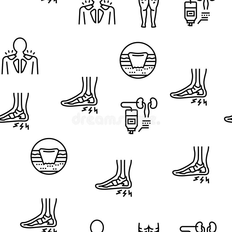 Disease Human Problem Collection Icons Set Vector Stock Vector ...