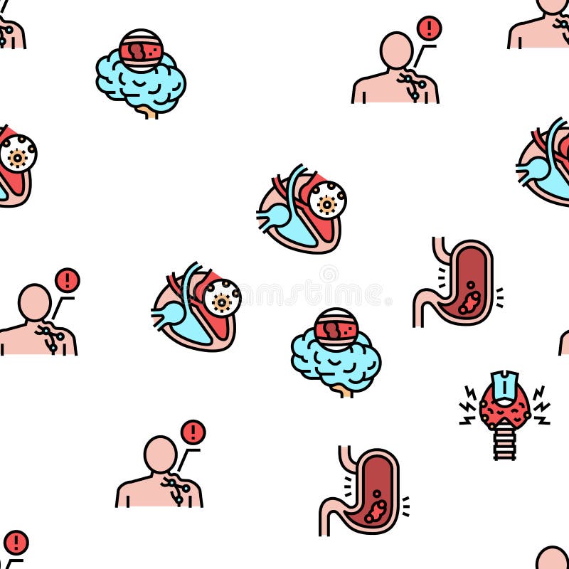 Disease Human Problem Collection Icons Set Vector . Stock Vector ...